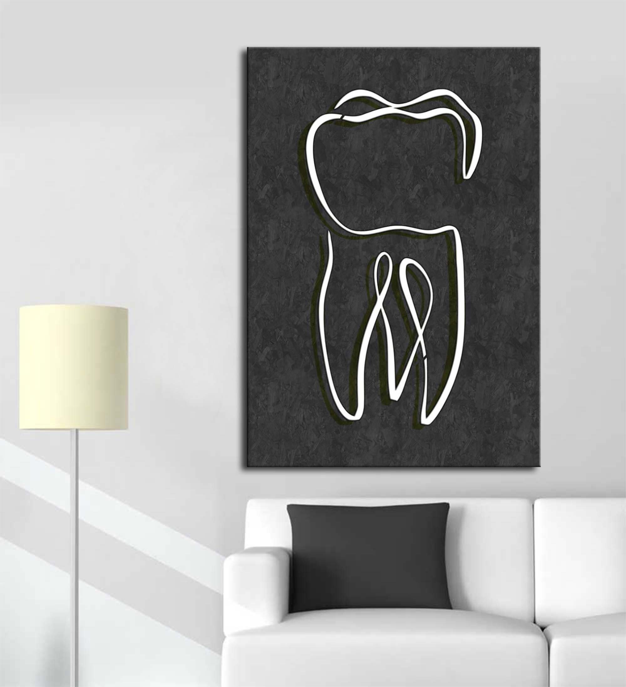 Abstract Molar Tooth Art Dental Clinic Canvas Wall Art - Etsy