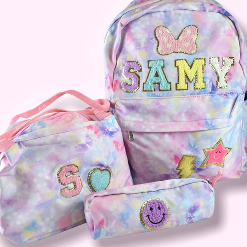 Custom Nylon Mini Backpack With Chenille Letters Personalized - Etsy