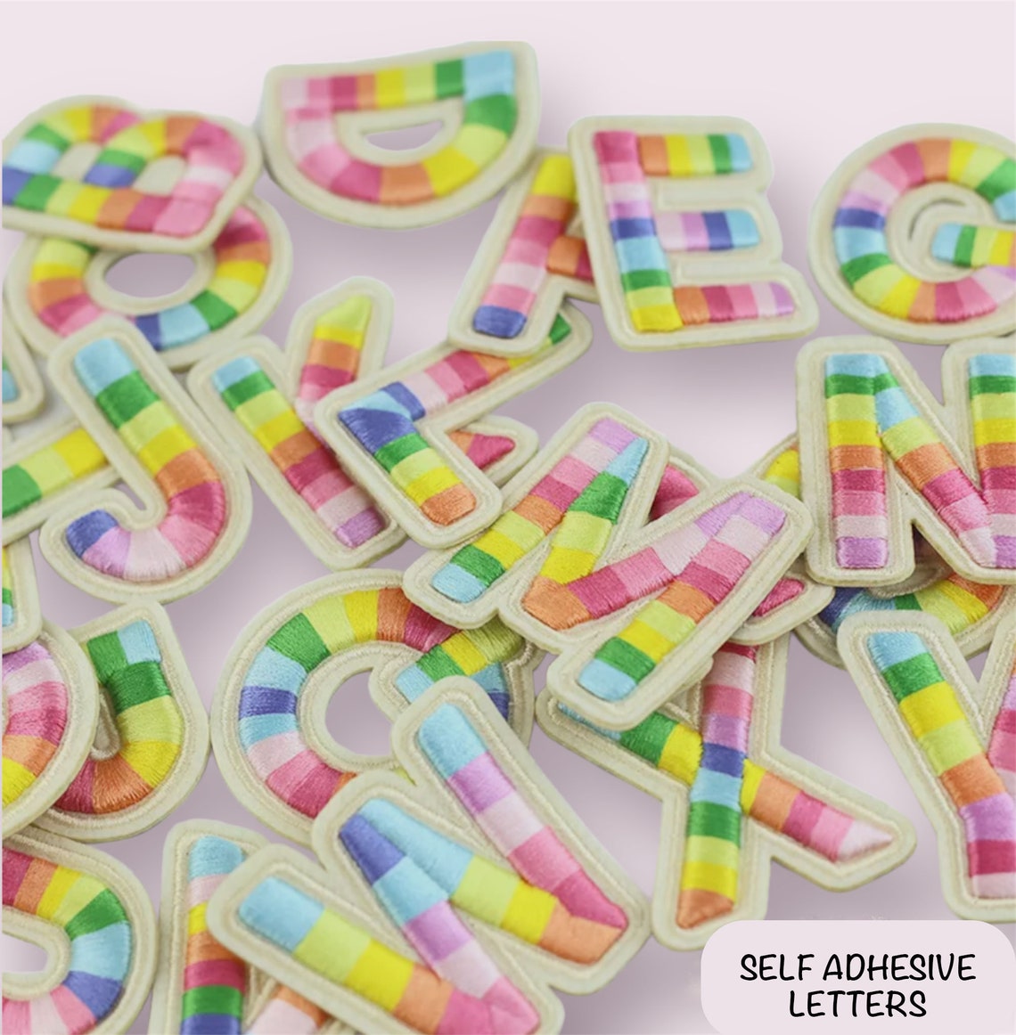 Rainbow Chenille Letters Self-adhesive Colorful Patch Letter - Etsy