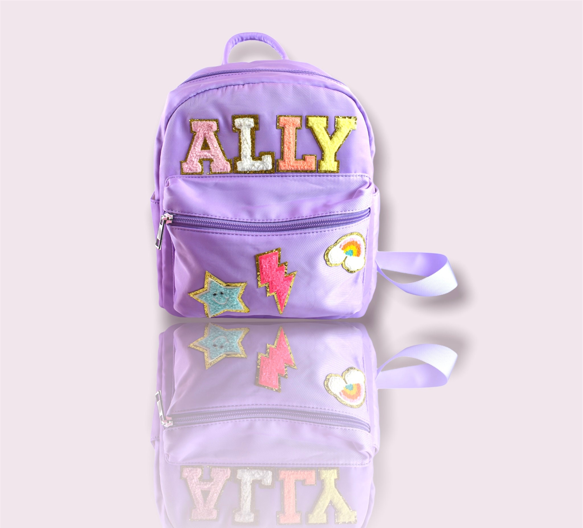 Custom Nylon Mini Backpack With Chenille Letters Personalized - Etsy