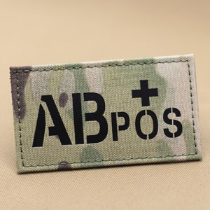 Blood Type Patch Medical Patch IR Combat ID Patch Military Patch ...