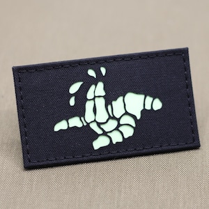 Squirt and Finger Patch Skeleton Finger Patch Combat ID Patch Military Patch Infrared Tactical ...