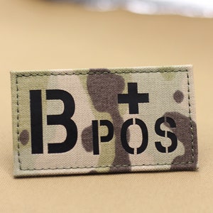 Blood Type Patch Medical Patch IR Combat ID Patch Military Patch ...