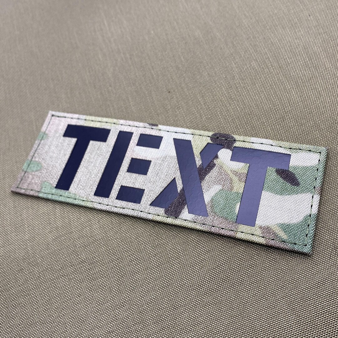 2x 6inch Lasercut Patch Your Own Text Customized IR Combat ID Patch ...