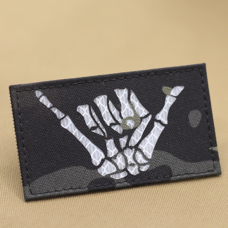 Skeleton Shaka Hang Loose Patch Combat ID Patch Military Patch - Etsy