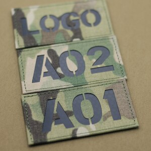 Your Own Text Number Lasercut Patch Custom Callsign Patches Customized IR Combat ID Patch ...