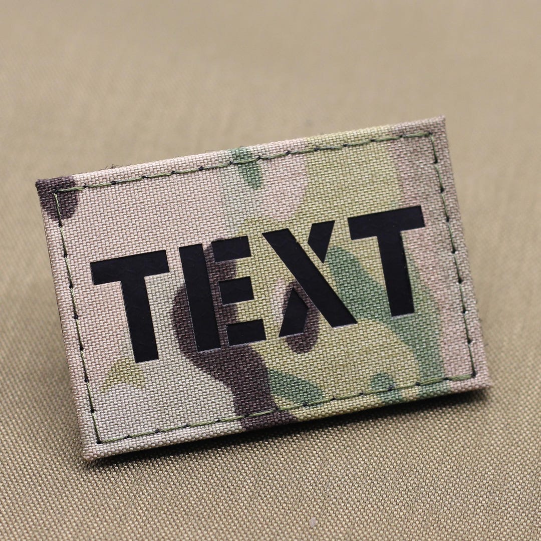 2x3inch Custom Callsign Patches Your Own Text Number Lasercut Patch Customized IR Combat ID ...