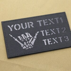 Skeleton Shaka With Three Text Lines Custom Your Own Text Lasercut ...