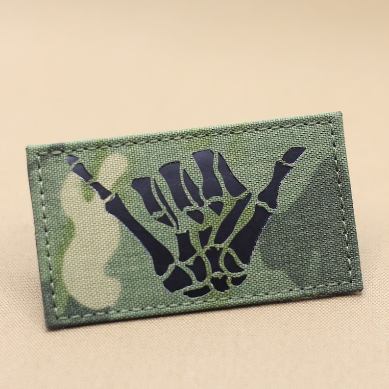 Skeleton Shaka Hang Loose Patch Combat ID Patch Military Patch - Etsy