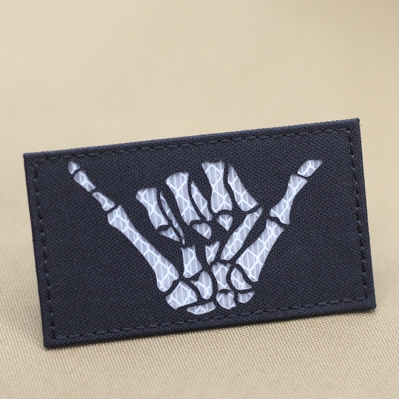 Skeleton Shaka Hang Loose Patch Combat ID Patch Military Patch - Etsy