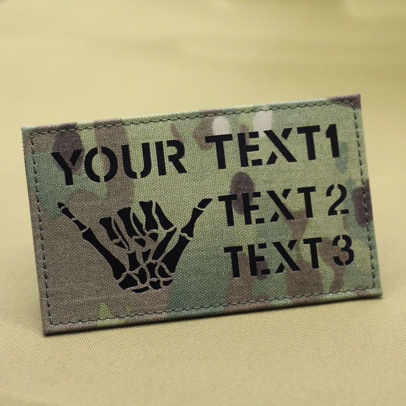 Skeleton Shaka With Three Text Lines Custom Your Own Text - Etsy