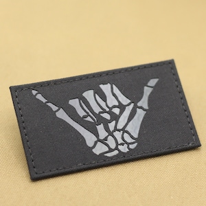 Skeleton Shaka Hang Loose Patch Combat ID Patch Military Patch Infrared ...