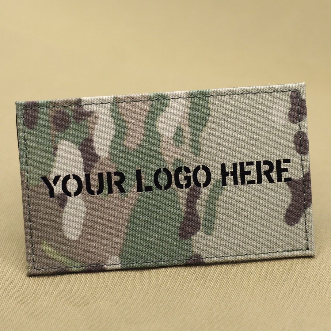 Square With LOGO Custom Your Own Logo Lasercut Patch Customized IR Combat ID Patch Military ...