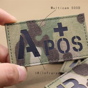 Blood Type Patch Medical Patch IR Combat ID Patch Military Patch ...