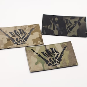 Skeleton Shaka Hang Loose Patch IR Combat ID Patch Military Patch ...