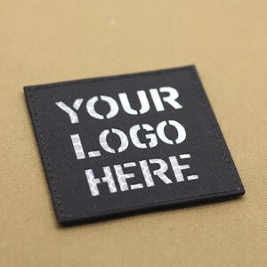 Square With LOGO Custom Your Own Logo Lasercut Patch Customized IR Combat ID Patch Military ...