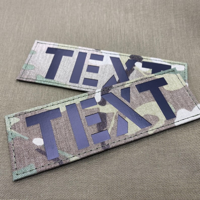 2x 6inch Lasercut Patch Your Own Text Customized IR Combat ID Patch ...