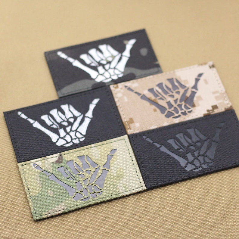 Skeleton Shaka Hang Loose Patch Combat ID Patch Military Patch - Etsy