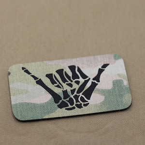 Skeleton Shaka Hang Loose Patch Combat ID Patch Military Patch Tactical ...