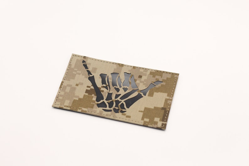 Skeleton Shaka Hang Loose Patch IR Combat ID Patch Military Patch ...
