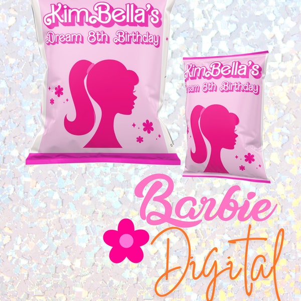 Barbie Chip Bag Template - Etsy