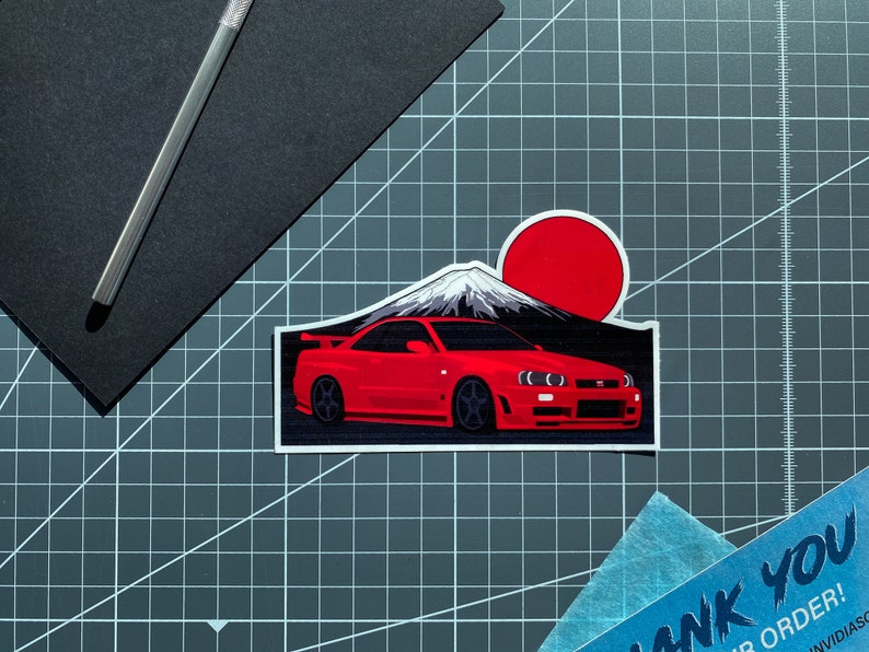 R34 Nissan Skyline Sticker Die Cut Vinyl Sticker - Etsy