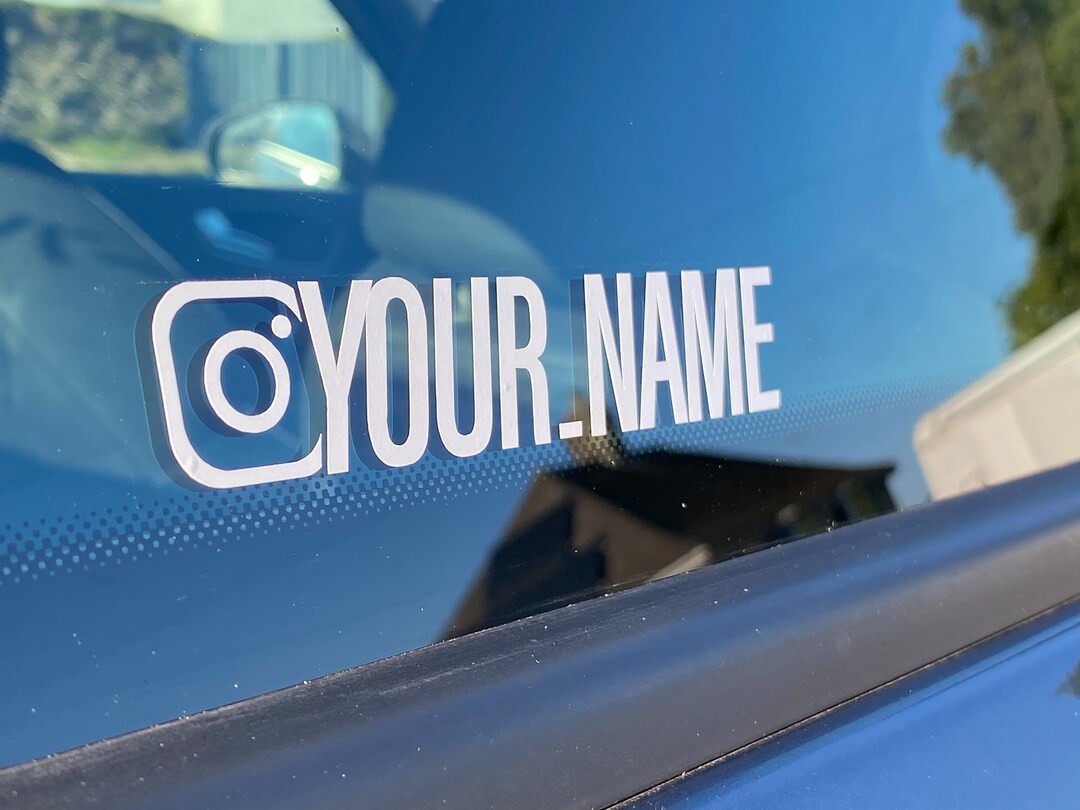 Custom Instagram Username Sticker Car Decal - Etsy
