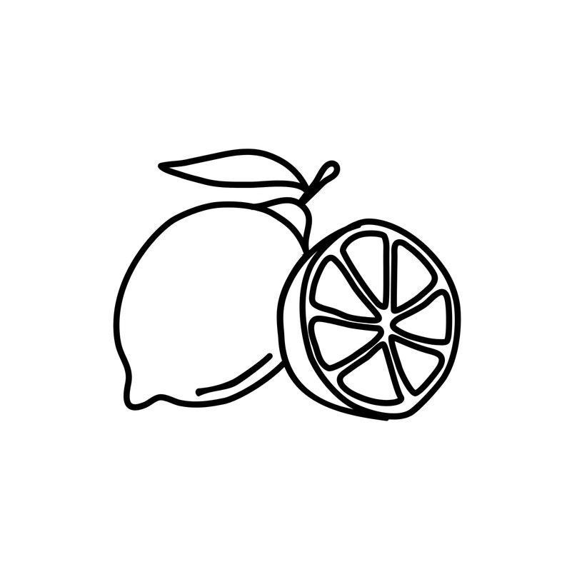 Lemon Citrus Mediterranean Design Digital Download Scrapbooking Cricut ...
