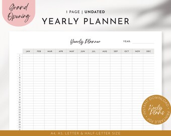 12 Month Calendar - Etsy