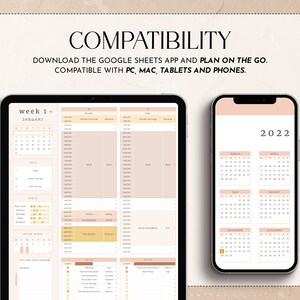 Spreadsheet Planner Google Sheets Digital Planner Annual Planner Daily ...