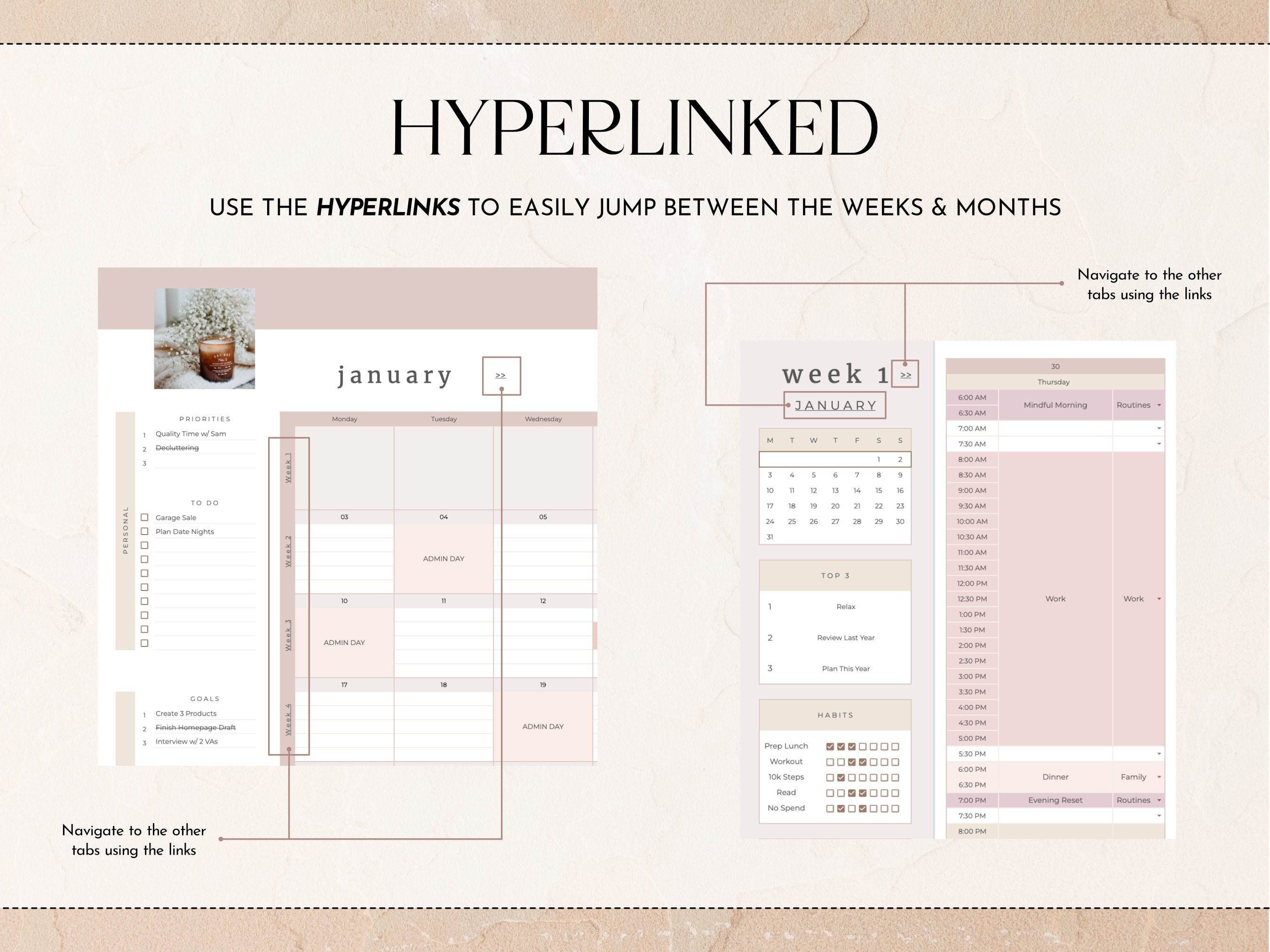 Daily Schedule Google Sheets Spreadsheet Planner to Do - Etsy