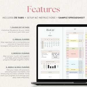 Google Sheets Digital Planner | Annual, Monthly, Weekly (instant Access ...