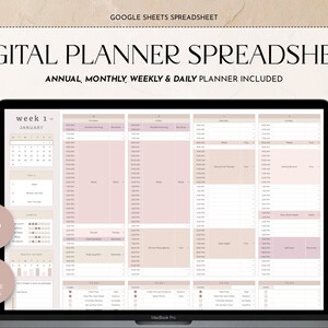 Daily Schedule Google Sheets Spreadsheet Planner to Do - Etsy
