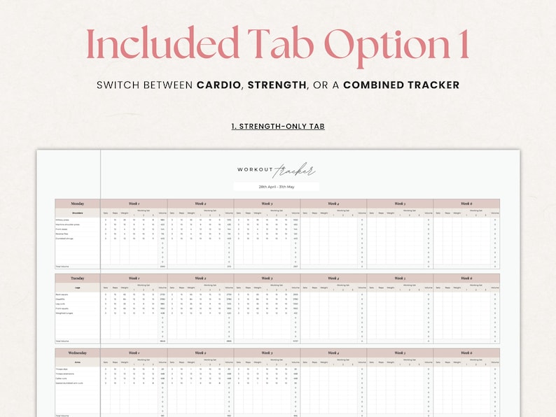 Workout Tracker: Progressive Overload Spreadsheet (google Sheets ...
