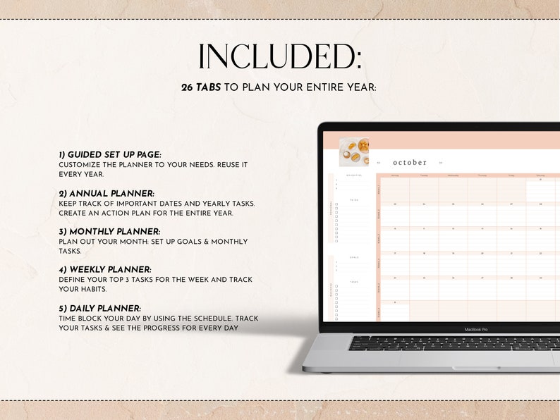 Spreadsheet Planner Google Sheets Digital Planner Annual - Etsy