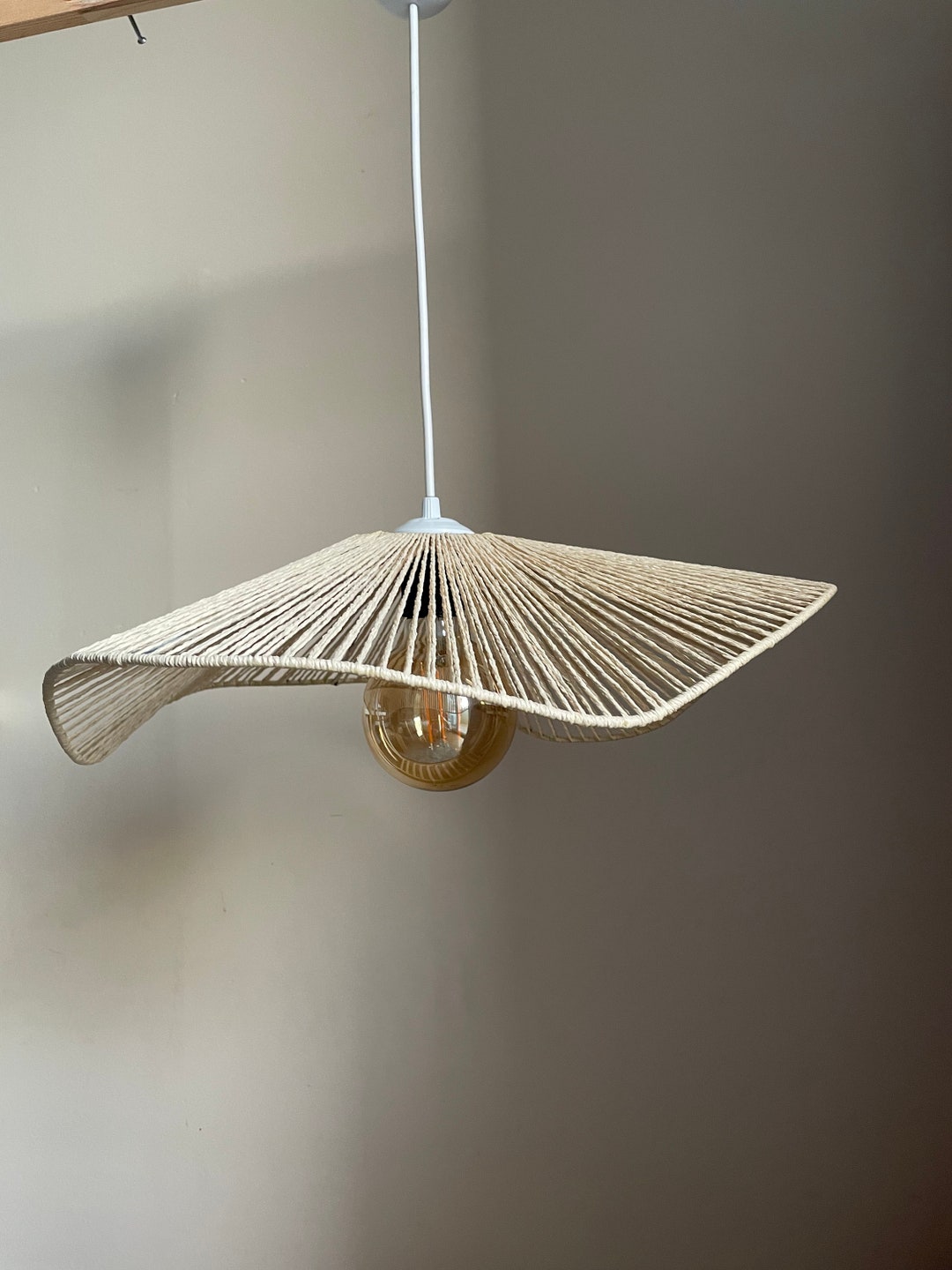 Handmade Pendant Light , Wave Chandelier , Minimalist Boho Home Decor ...