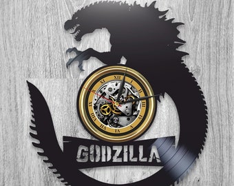 Godzilla Record Clock - Etsy