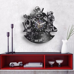 Deadpool Vinyl Record Wall Clock Marvels Legends Funny Wall Decor for ...