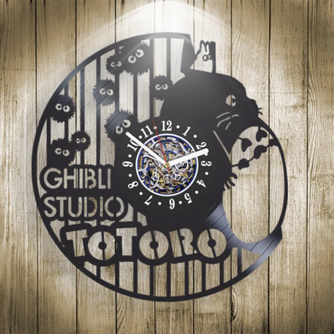 My Neighbor Totoro Vinyl Record Handmade Clock Totoro Artwork Modern ...