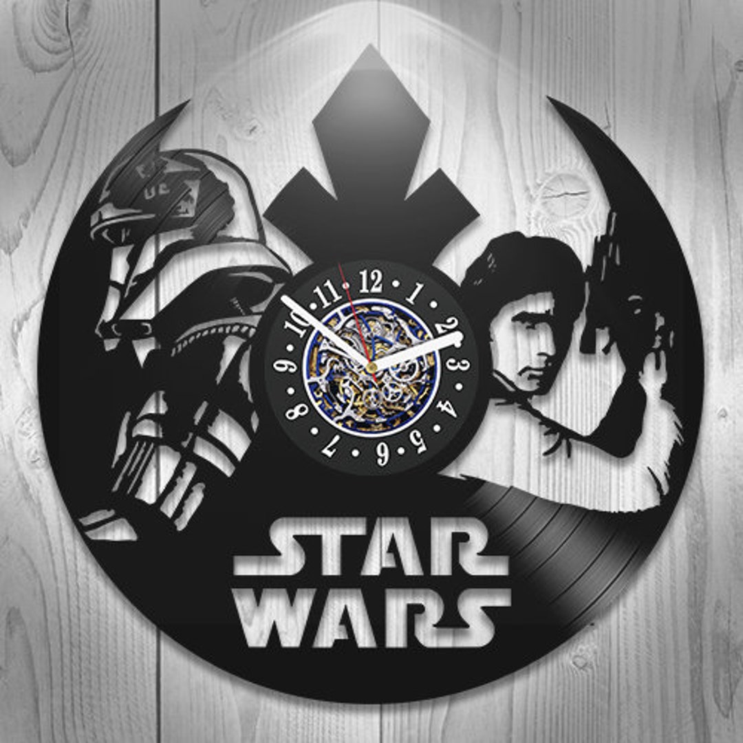 Star Wars Vinyl Record Large Wall Clock Movie Lover Gift Living Room ...