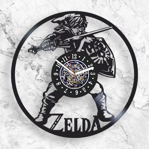 The Legend of Zelda Vinyl Record Art Unique Silent Wall Clock - Etsy