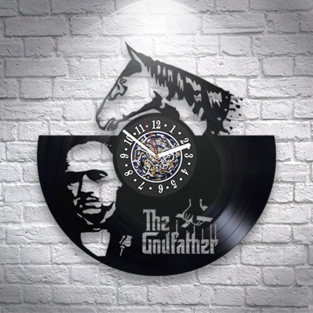 Godfather Vinyl Record Silent Wall Clock Godfather Wall Decor Movie ...