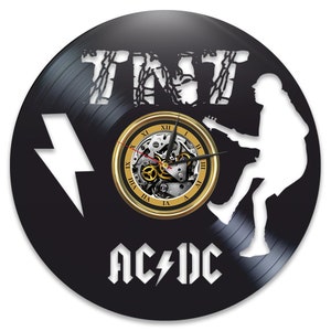ACDC Vinyl Record Large Wall Clock Rock Band Art Original Decor for ...