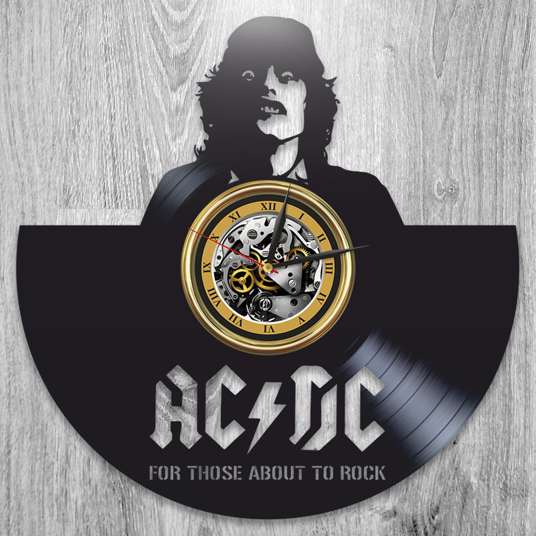 AC/DC Band Vinyl Record Music Wall Clock Rock Lover Gift ACDC Art ...