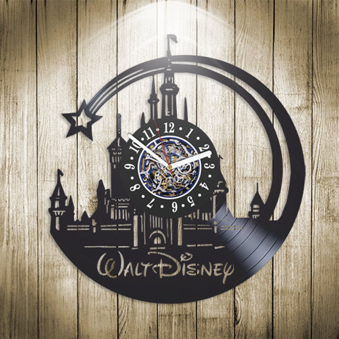Disneyland Castle Vinyl Record Clock Cartoon Artwork Cute Decor for ...