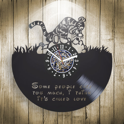 Winnie Pooh and Friends Vinyl Record Clock Disneyworld Art Modern Decor ...