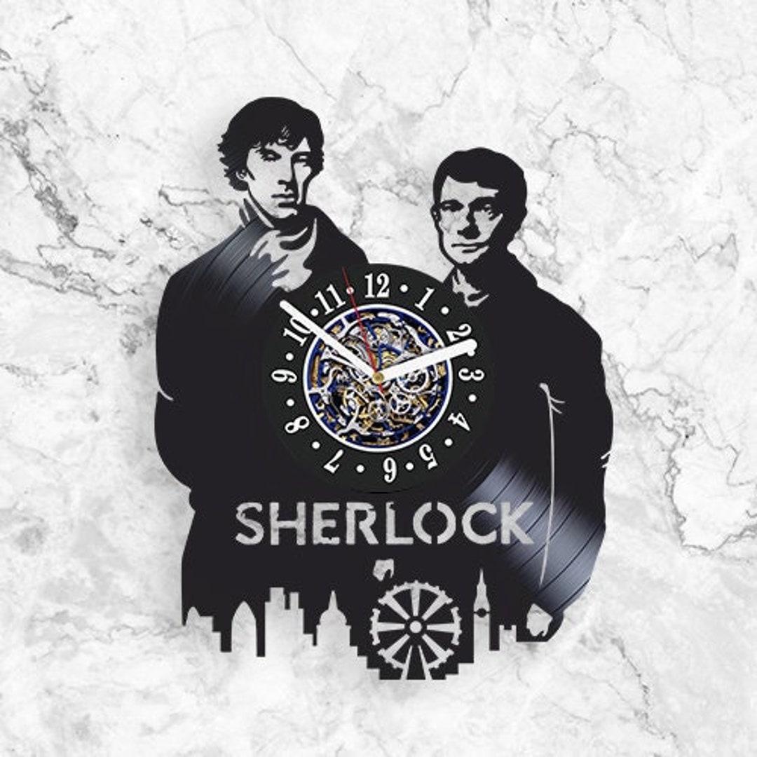 Sherlock Holmes Vinyl Record Clock Detective Gifts Modern Decor for ...