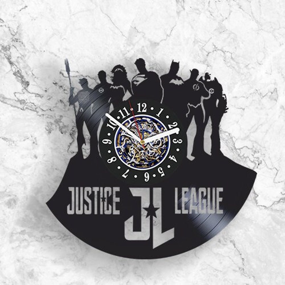 DC Superheroes Vinyl Record Large Clock Comics Books Art Unique Wall ...