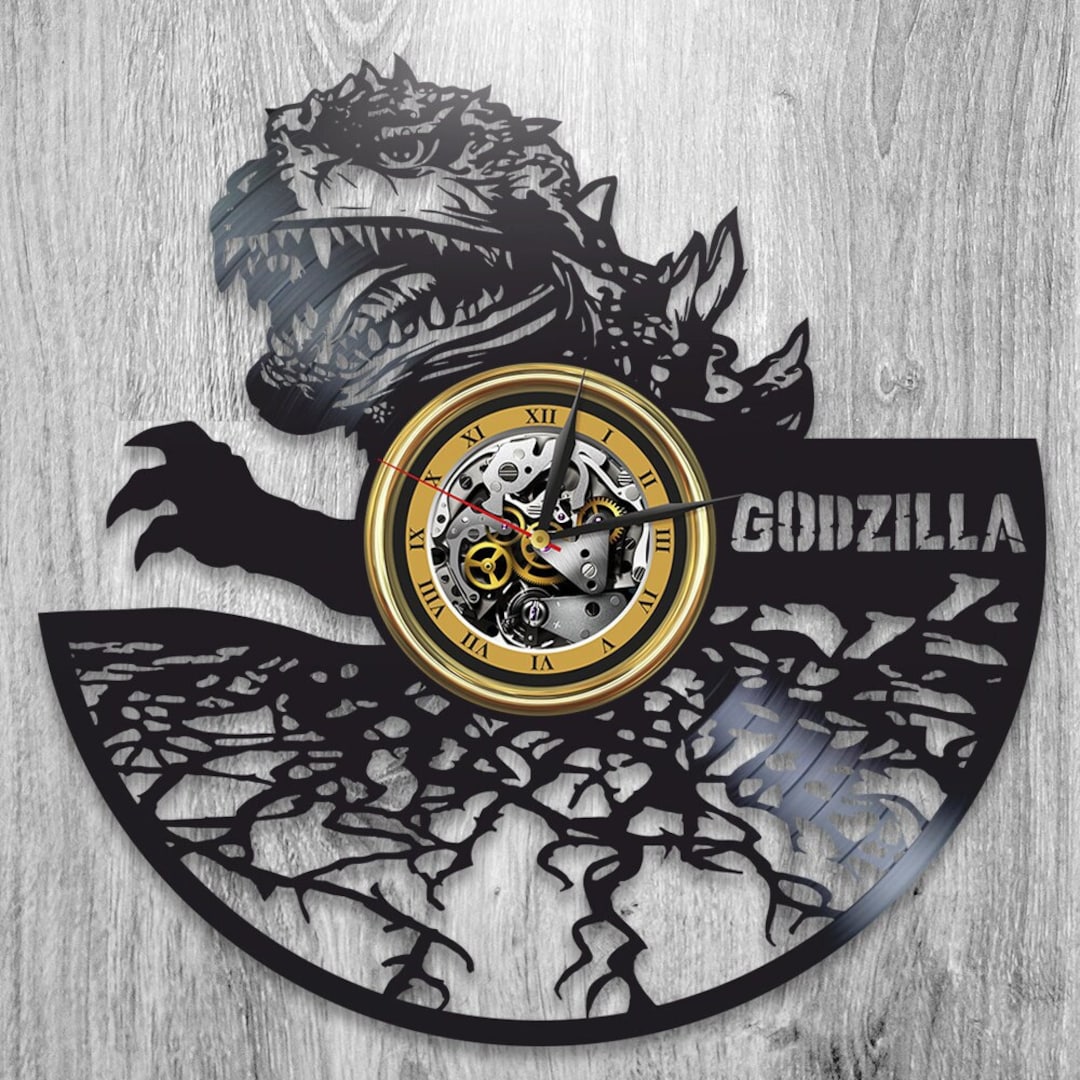 Movie Vinyl Record Laser Cut Wall Clock Nursery Decor for Boy Handmade ...