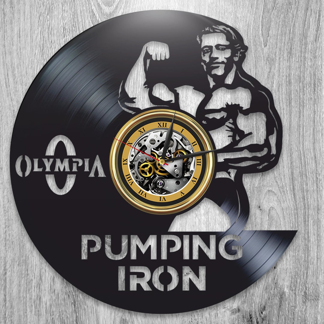 Bodybuilding Vinyl Record Personalized Wall Clock Motivation Decor for ...